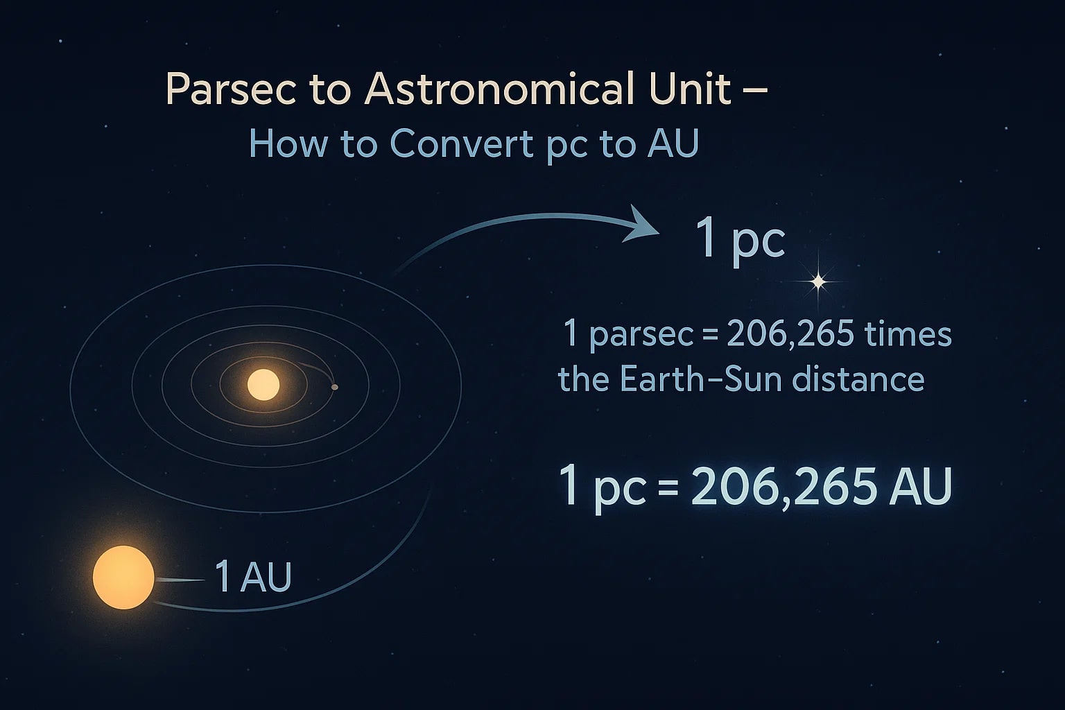 Convertidor de Parsecs a Unidades Astronómicas - JetCalculator