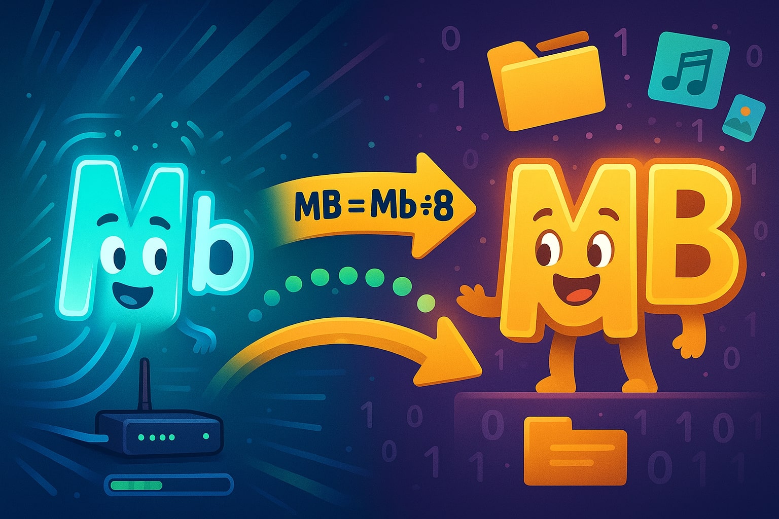 Convertidor de Megabits a Megabytes - JetCalculator