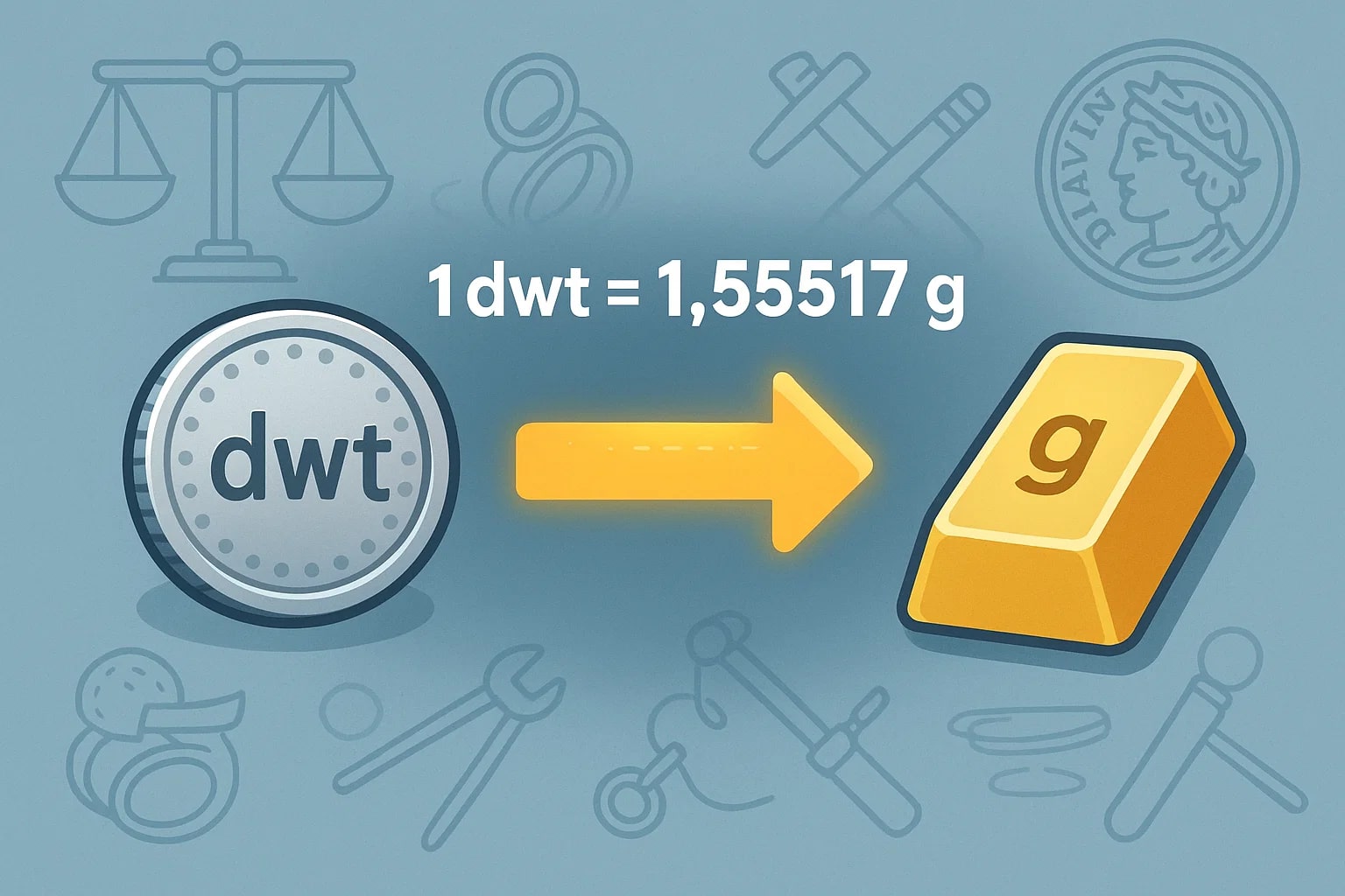 Convertidor de Pennyweights a Gramos - JetCalculator