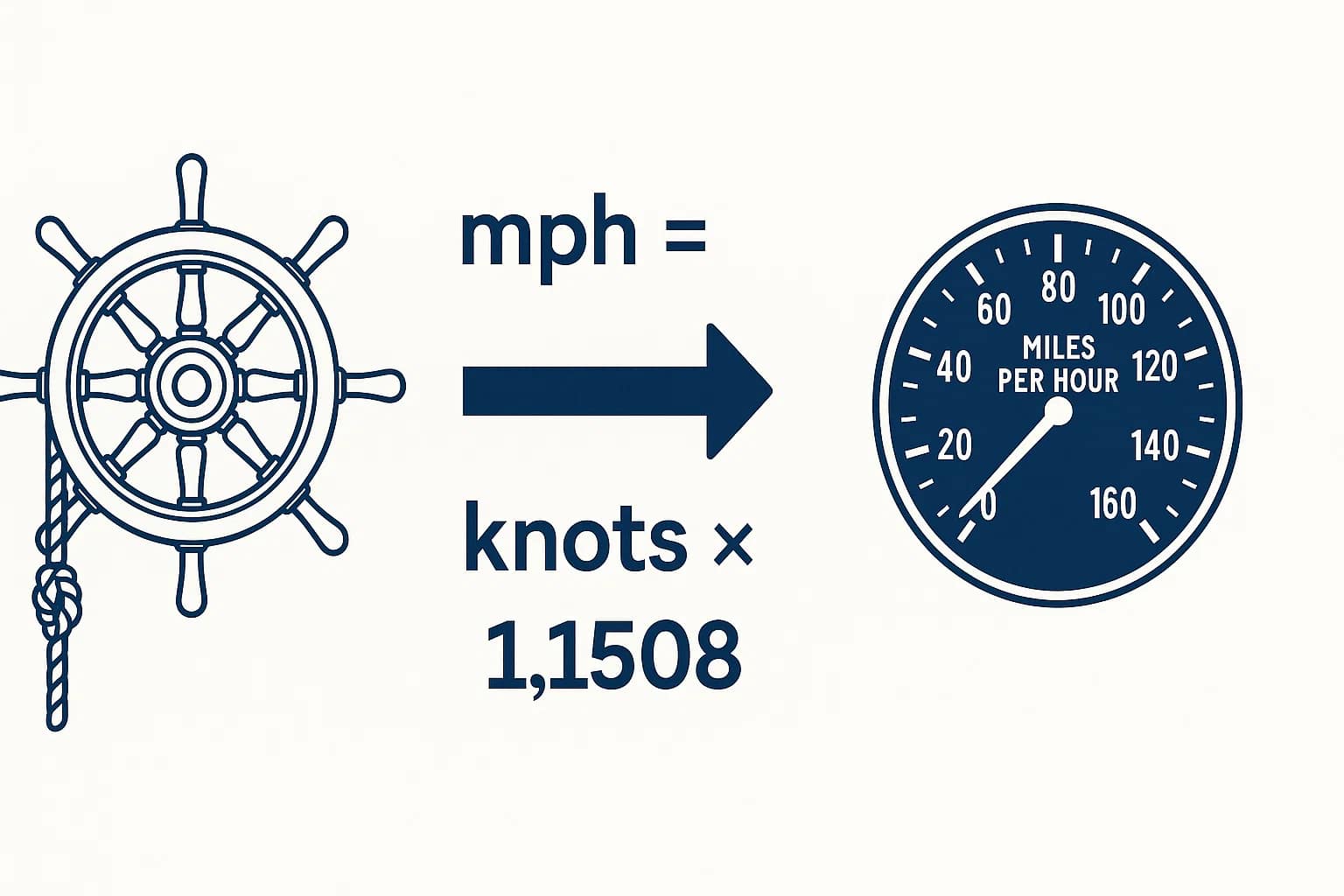 Convertidor de nudos a millas por hora - JetCalculator