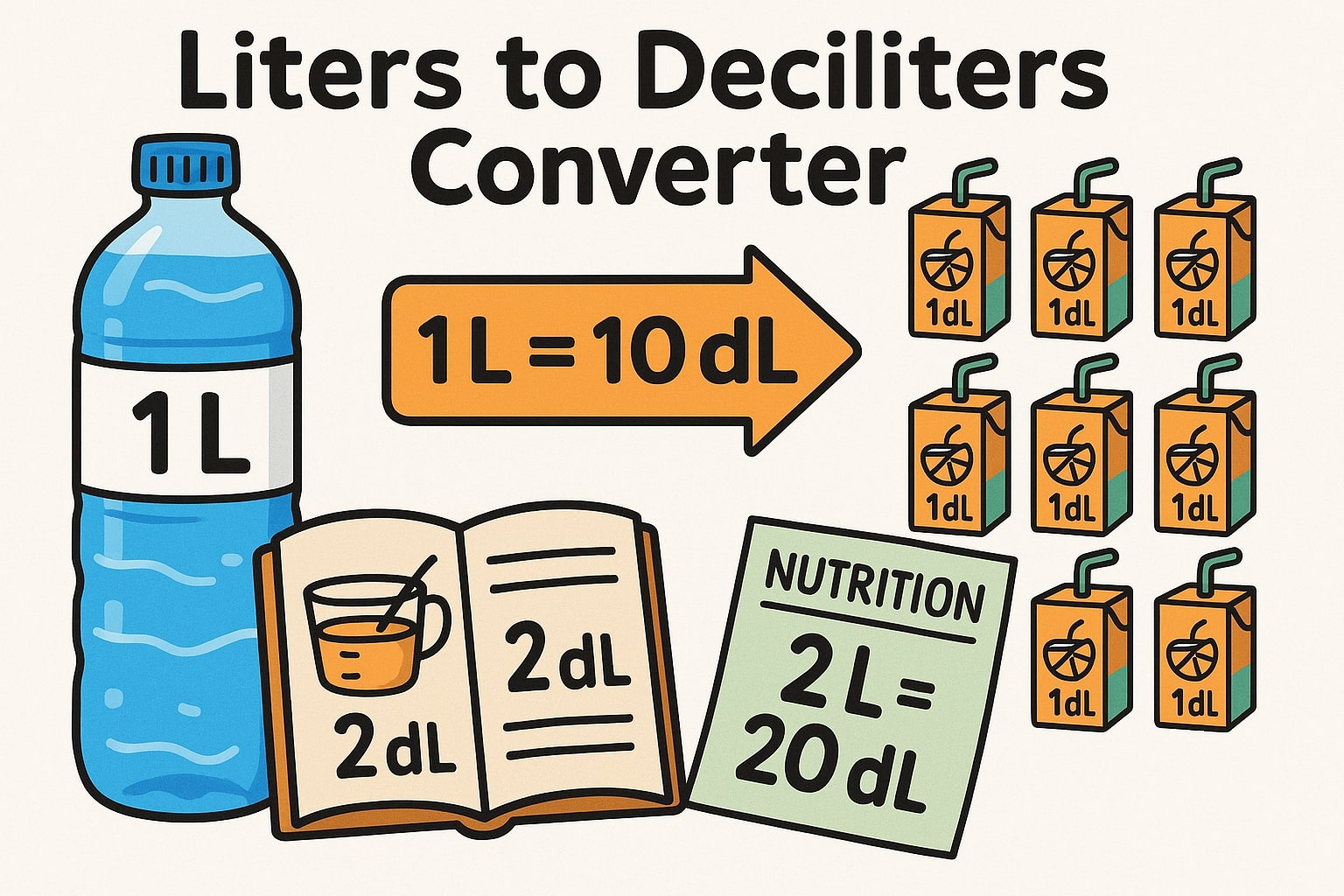 Convertidor de litros a decilitros